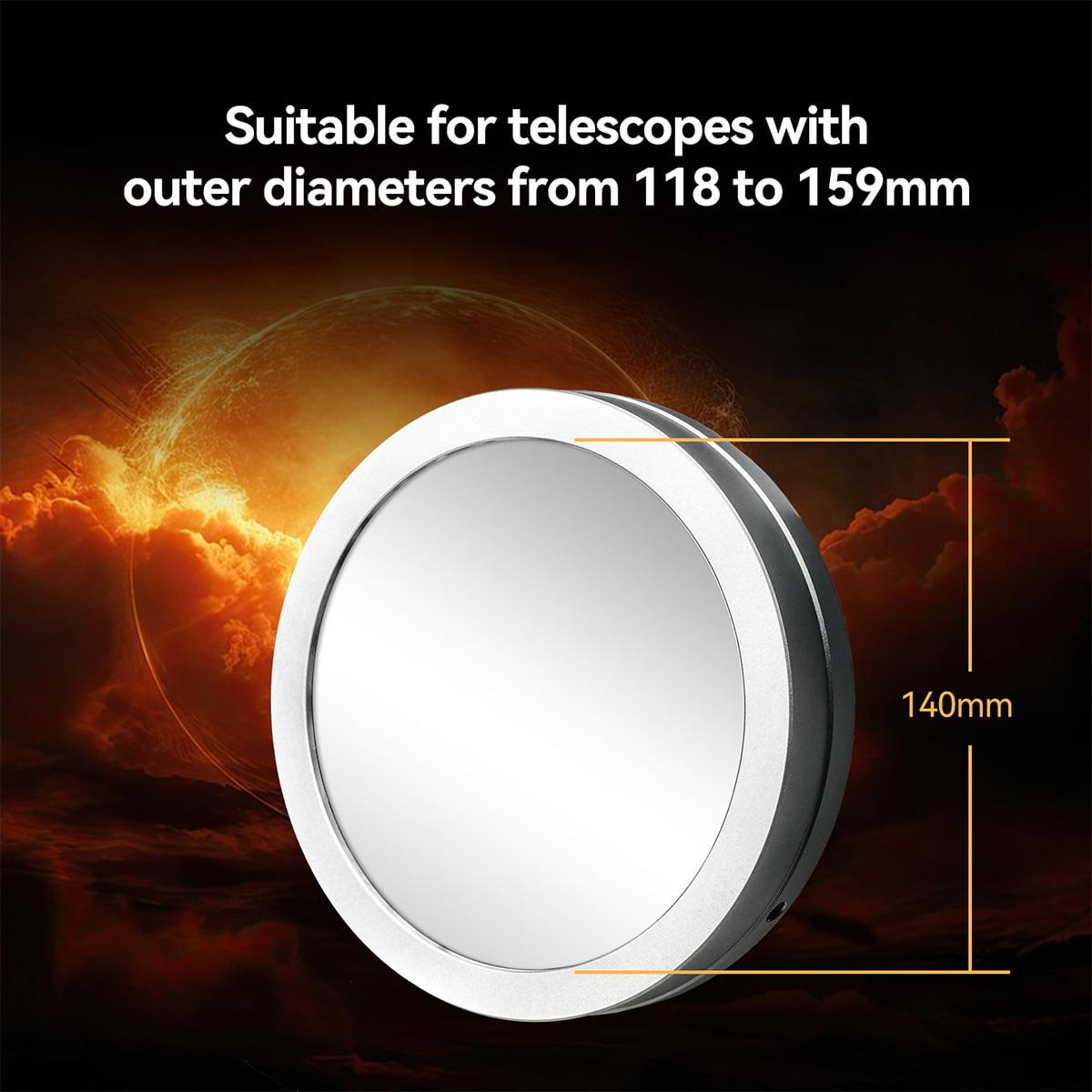 SV229 Solar Eclipse Telescope Filter Metal Cap